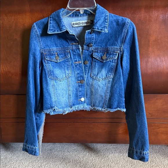 Rodeo Quincy | Jackets & Coats | Rodeo Quincy Blue Jean Metal Fringe ...